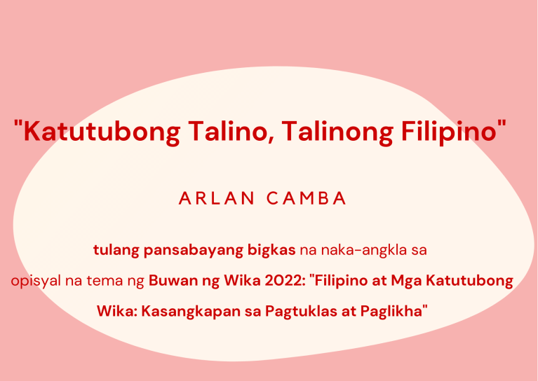 Katutubong Talino, Talinong Filipino (tulang Pansabayang Bigkas na naka ...